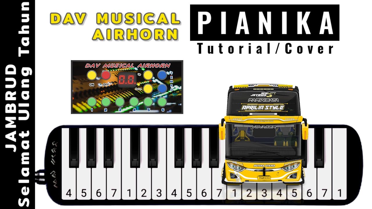 Jambrud Selamat Ulang Tahun Pianika Telolet Basuri modul DAV D3 - YouTube