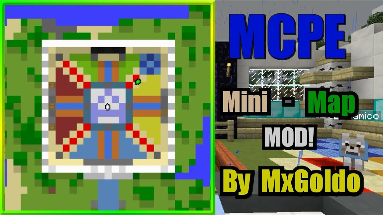 Best Mini-Map Mod for MCPE! w/Herobrine(Cousin)! - YouTube