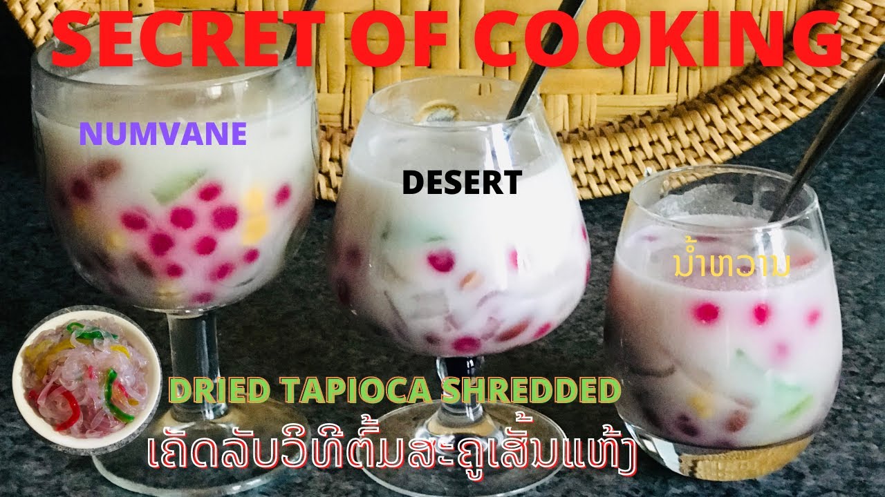 Secret of cooking dried tapioca shredded/Mix Desert ...