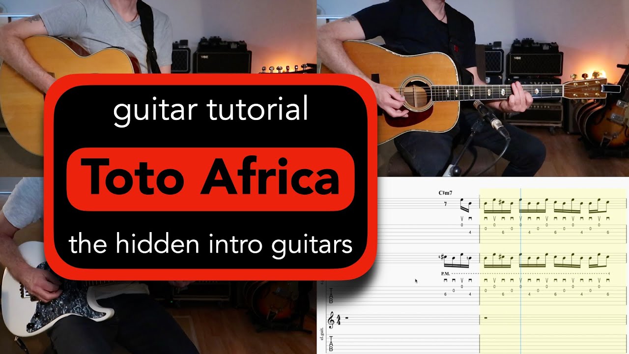 Toto Africa - the hidden intro guitars - guitar tutorial - studio ...