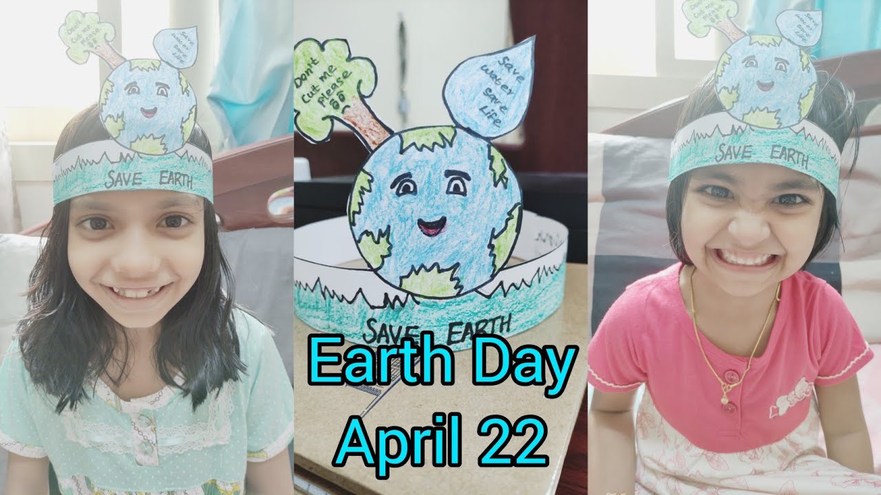 Earth Day🌍 #headgear/#eartdayheadband#paperheadgear#earthday - YouTube