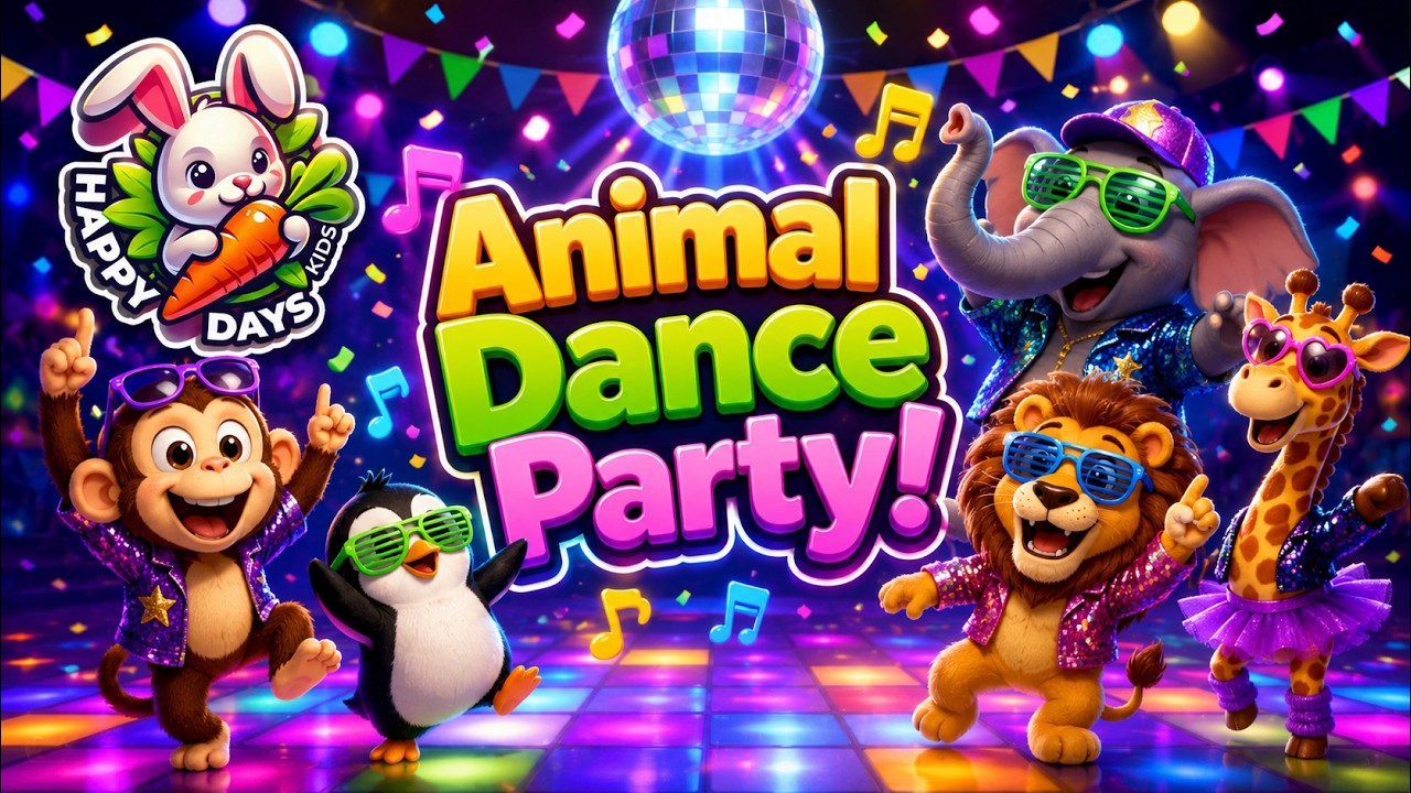 Party with Animal Friends! // Happy Days Kids - YouTube