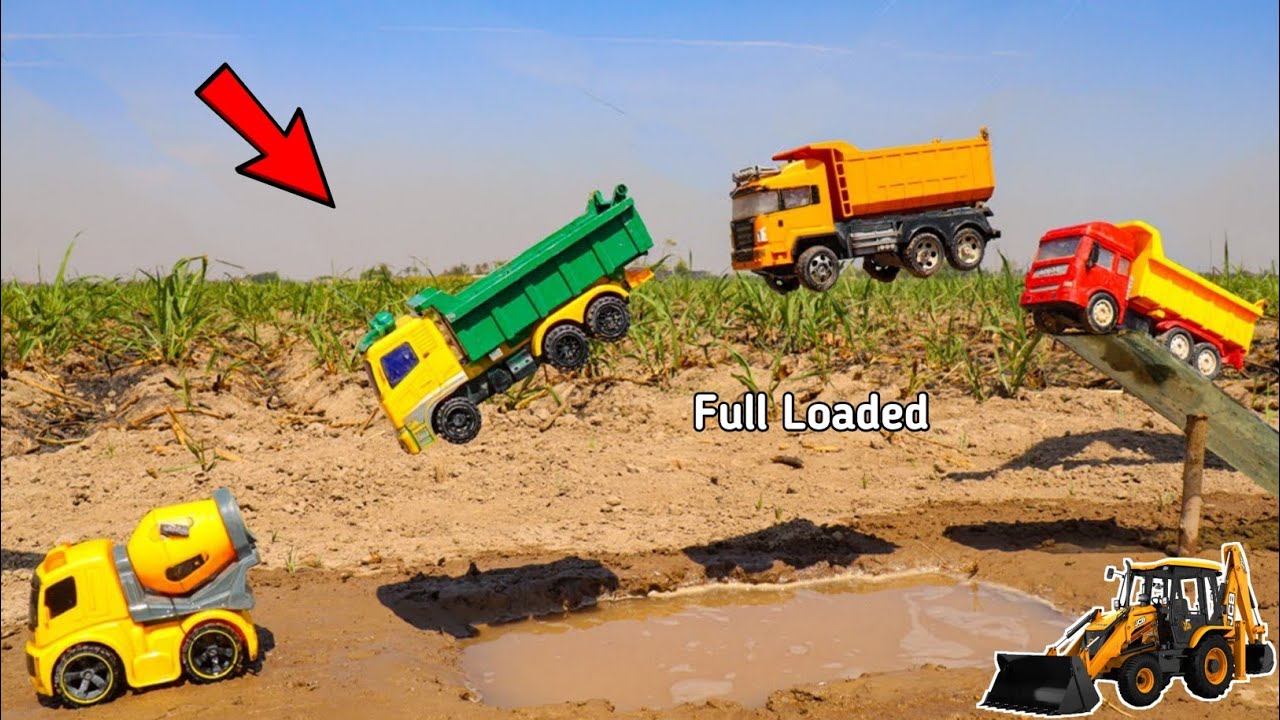 Tractor And Bus Big Accident And Jcb And Truck Any Toys Jump River ...