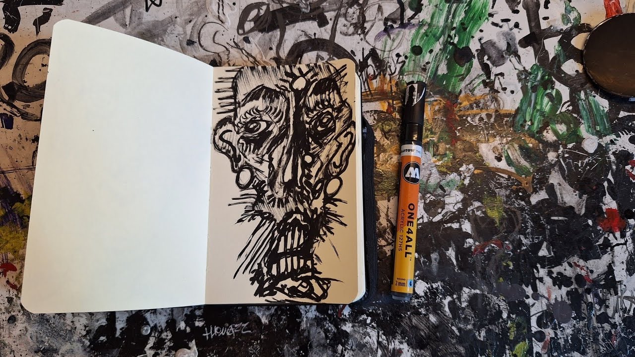 making a very quick drawing in my sketchbook and talking about getting ...