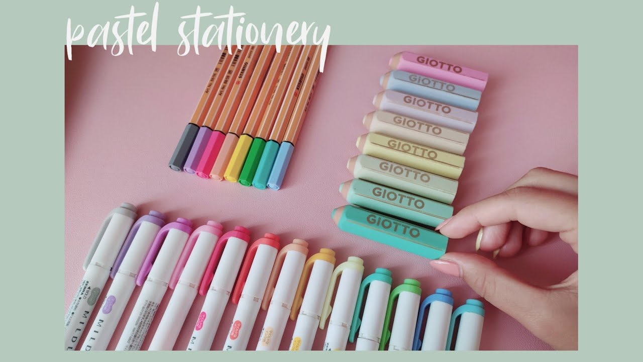 My favourite pastel stationery | STUDYBREAK - YouTube