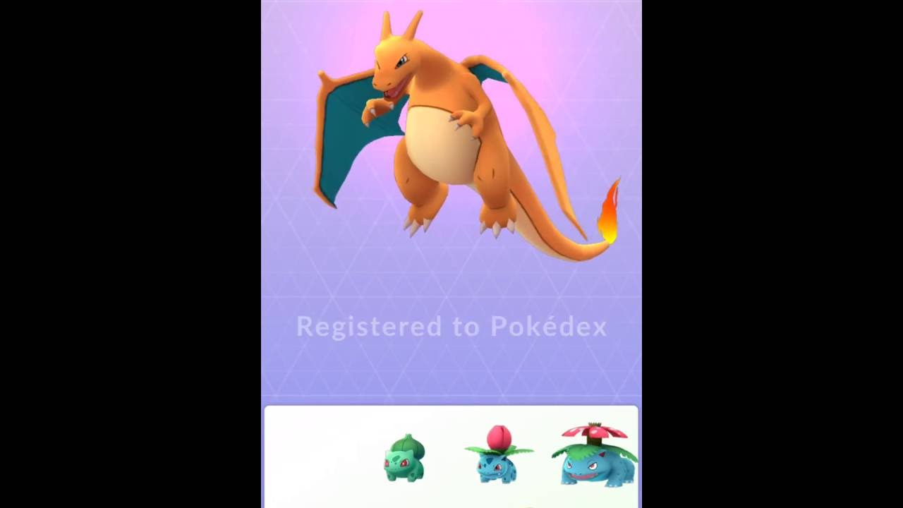 Pokemon Go: Charmeleon evolves into Charizard - YouTube