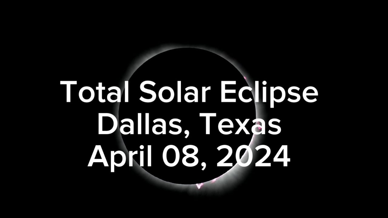 Total Solar Eclipse April 08, 2024 Dallas Texas | Inday Garutay - YouTube
