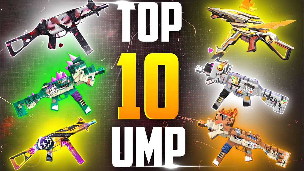 UMP TOP 10 GUN SKIN | FREE FIRE NEW EVENT | BEST UMP SKIN | BEST MP40 ...