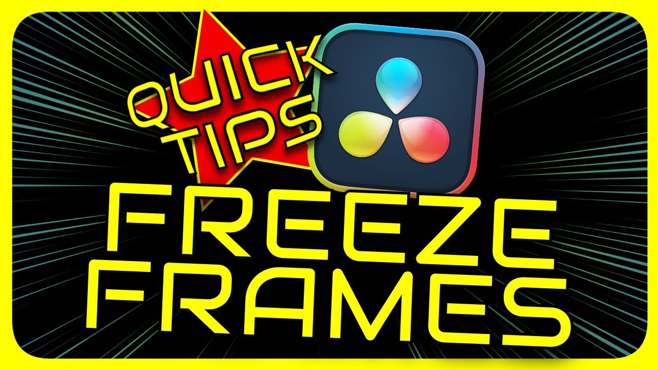 QUICK TIP: FREEZE FRAMES in DaVinci Resolve - YouTube