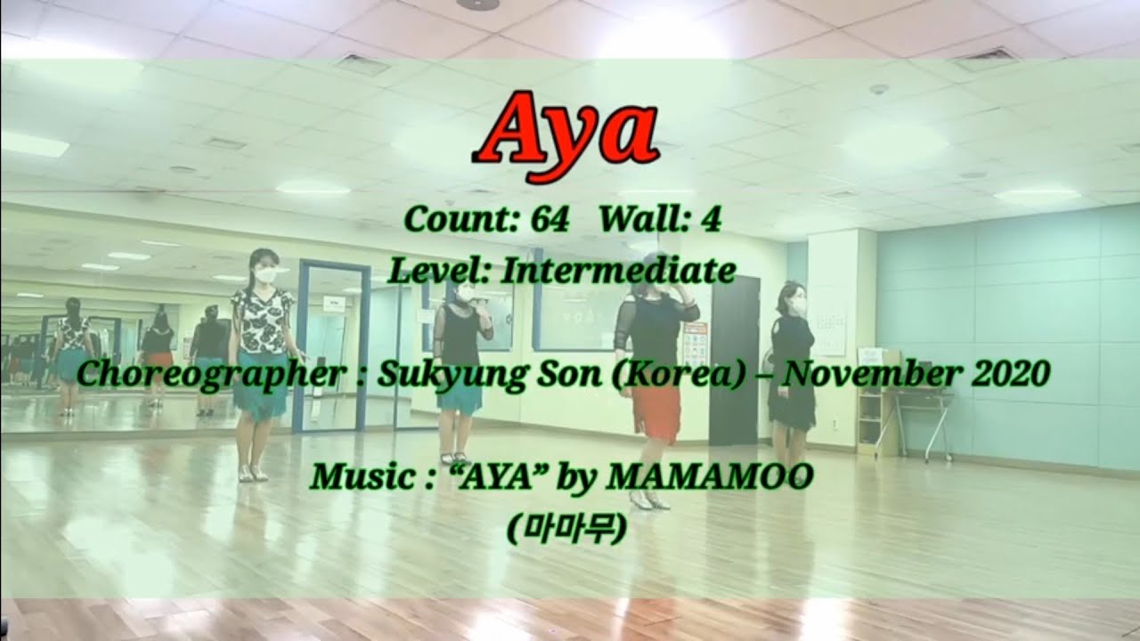 Aya Line Dance (Intermediate) [Demo & Count] - YouTube