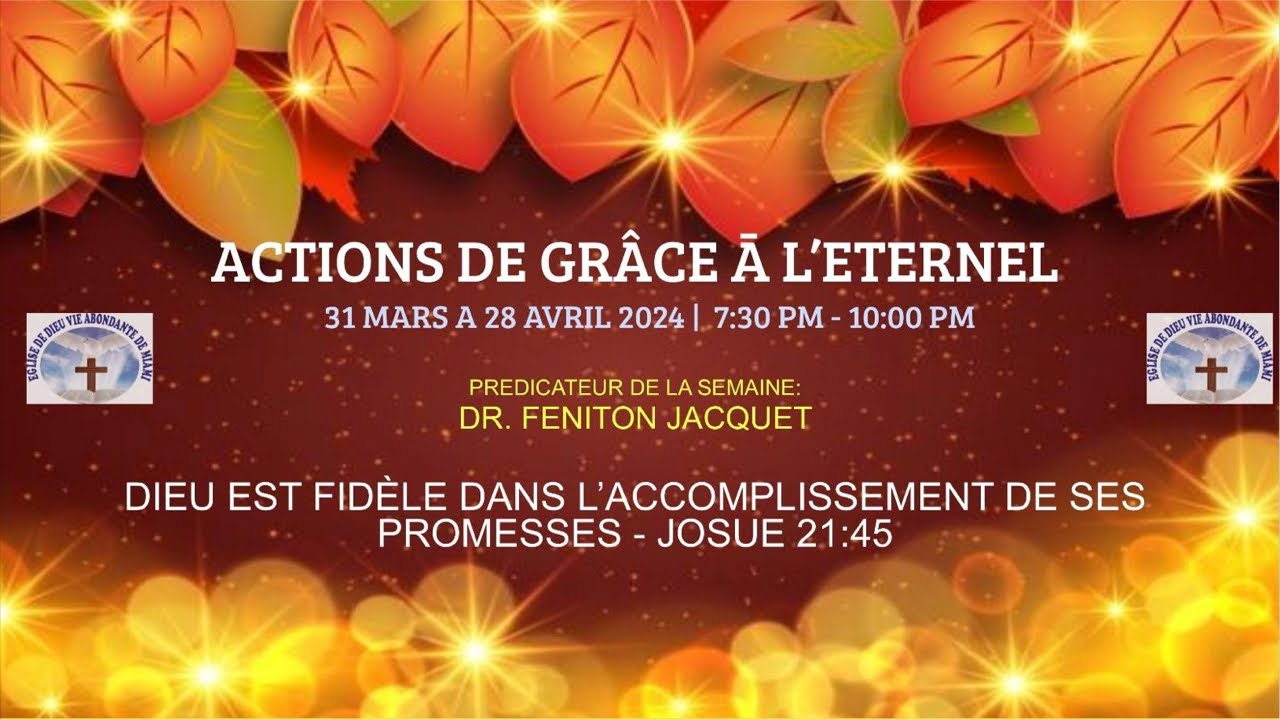 14 ème jour de réveil d’actions de graces. Dirigeante: Sr. Marc Erline ...