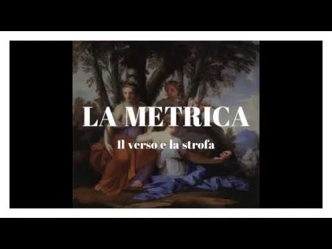 LA METRICA - Il verso e la strofa - YouTube
