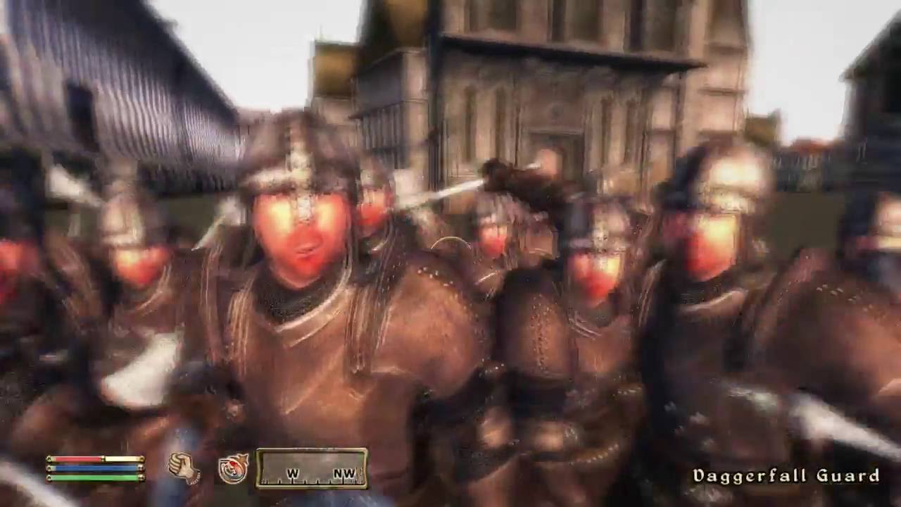 Daggerfall Guards in Oblivion lol - YouTube