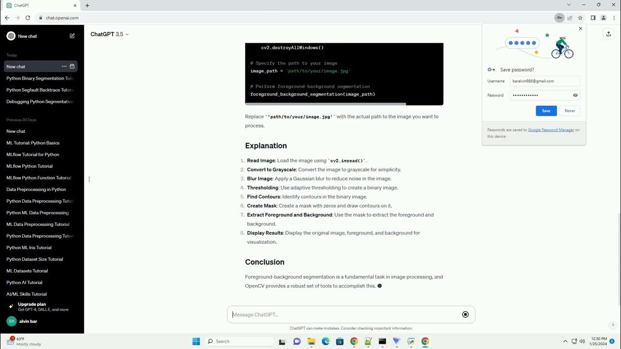 python foreground background segmentation - YouTube