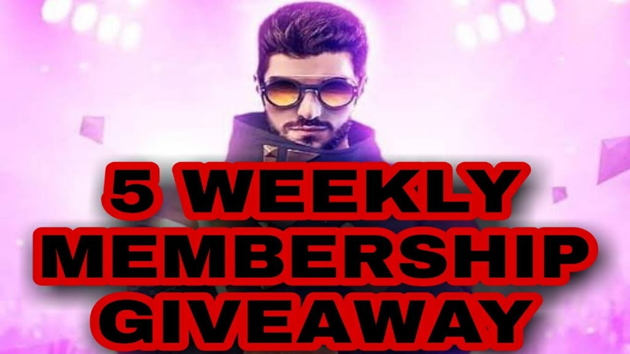 5 WEEKLY MEMBERSHIP GIVEAWAY - YouTube