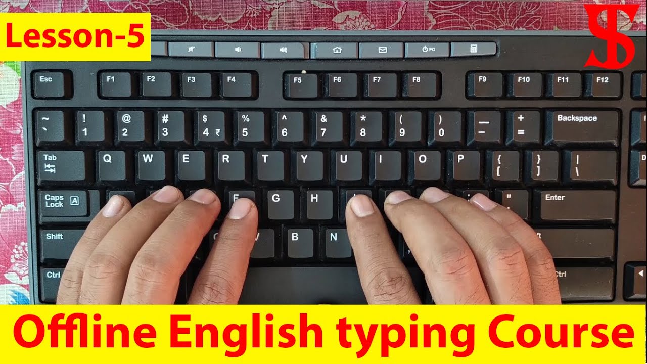 Learn English Typing Offline full Course || Offline Typing Class ...