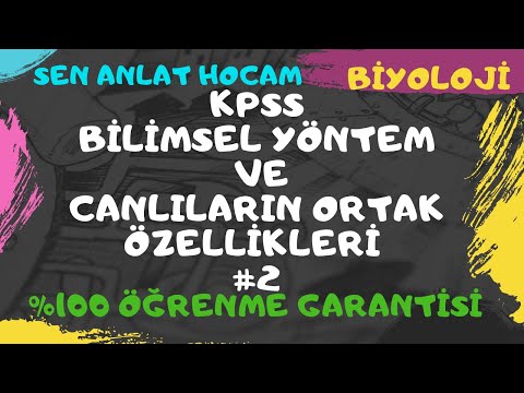 KPSS BİLİMSEL PROBLEM VE CANLILARIN ORTAK ÖZELLİKLERİ 2// KPSS BİYOLOJİ// KPSS BİYOLOJİ ALAN
