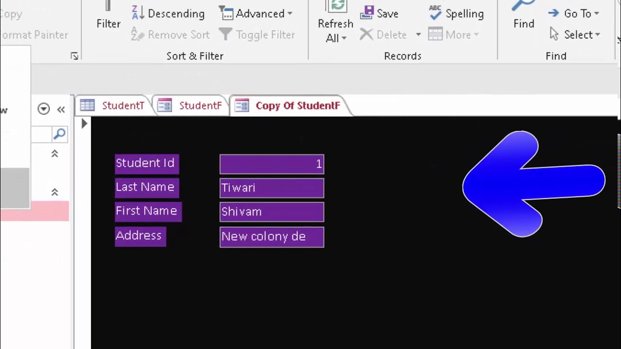 Difference between single form and continuous form in microsoft access ...