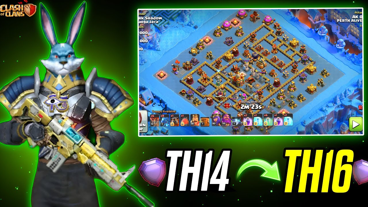 Legend League Attacks | TH14 to TH16 Attack with only 3 Heroes and ...