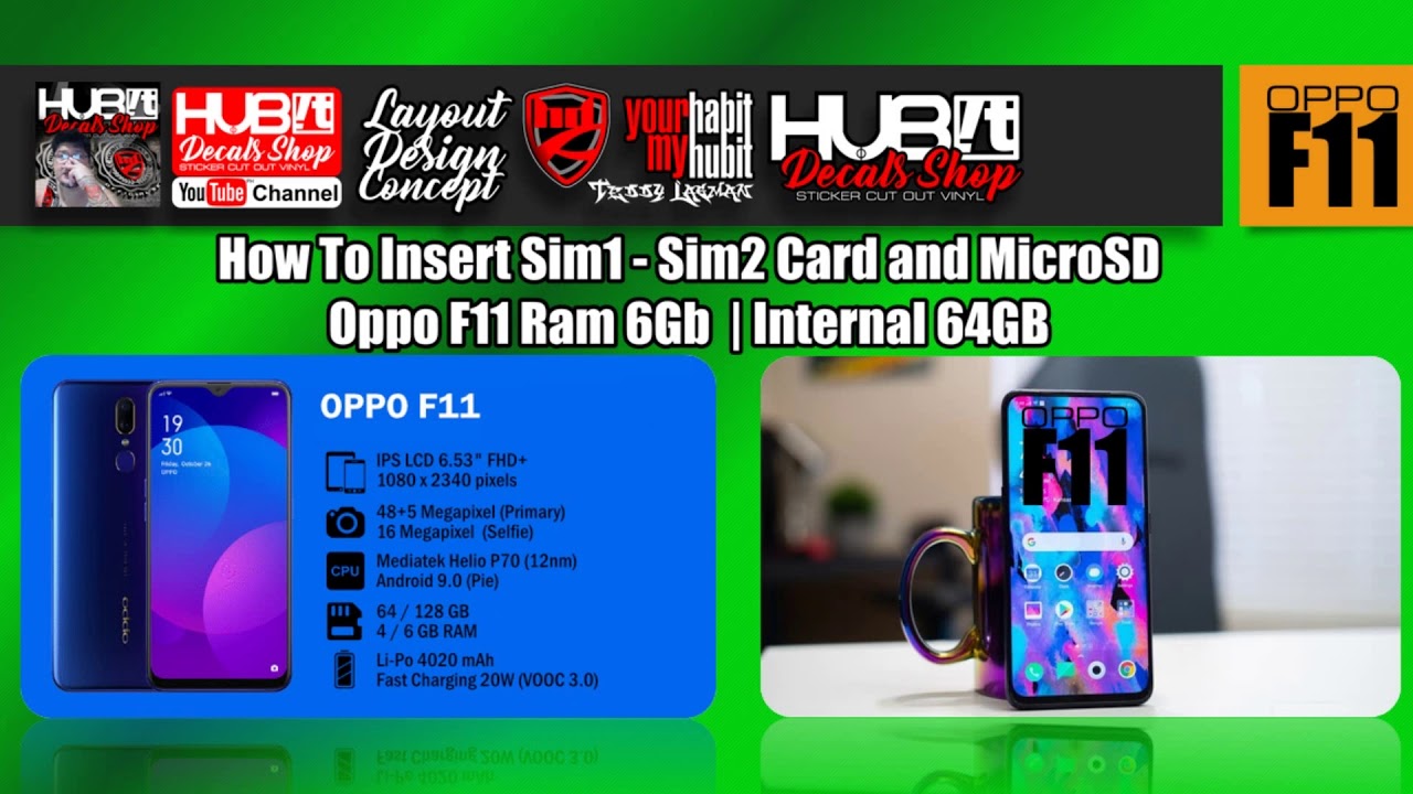 How To Insert Sim1-Sim2 Card and MicroSD Oppo F11 Ram 6Gb | Internal ...