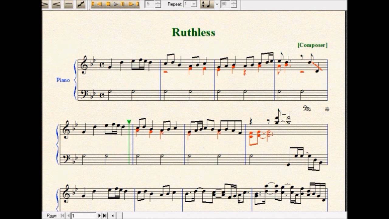 Ruthless Piano Sheet Music (Tsubasa Chronicles) - YouTube