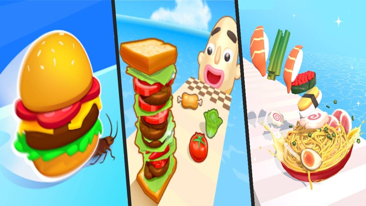 Burger Rush / Sandwich runner / Noodle Run - Best levels Gameplay NEW ...