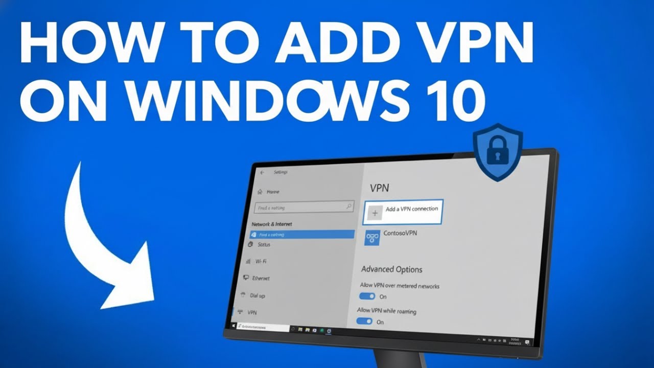 How To Add Vpn Connection On Windows 10 - YouTube