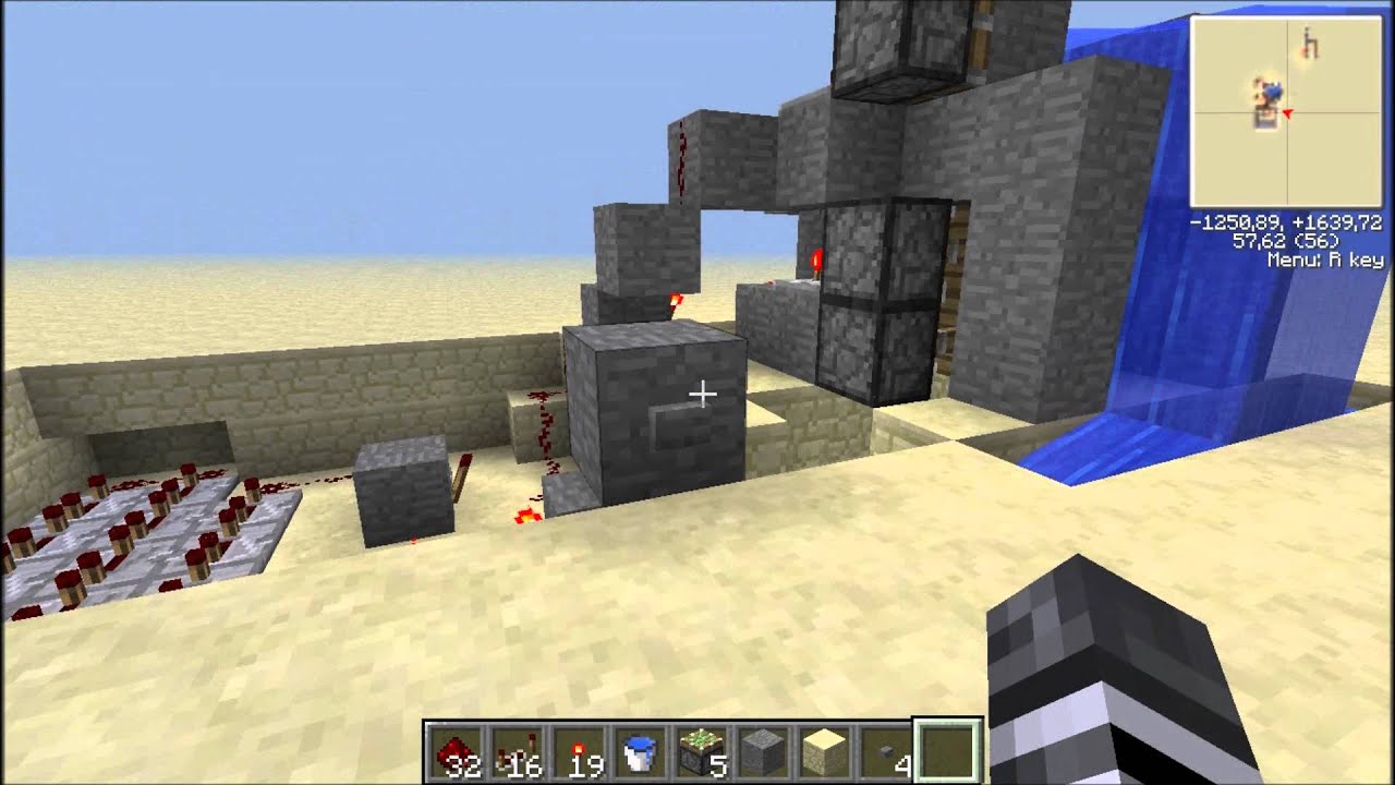 [Minecraft] Porte cachée par une cascade - YouTube