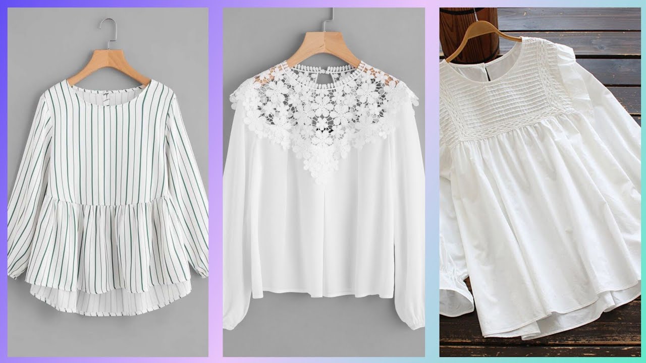 Women short top design in white clour - YouTube