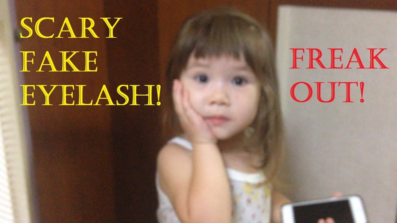 Little Girl Freaks Out Over Fake Eyelash | Funny Kids - YouTube