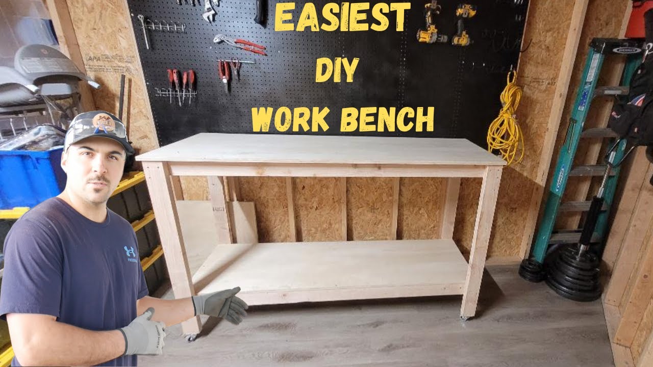 How to Build a Sturdy Workbench with Plywood & 2x4s | Easy DIY Guide! 🔨 ...
