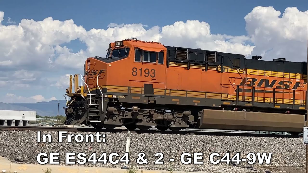BNSF Belen, NM With 3 Engines & 3 DPU's And 259 Double Stacks 7-8-21 ...