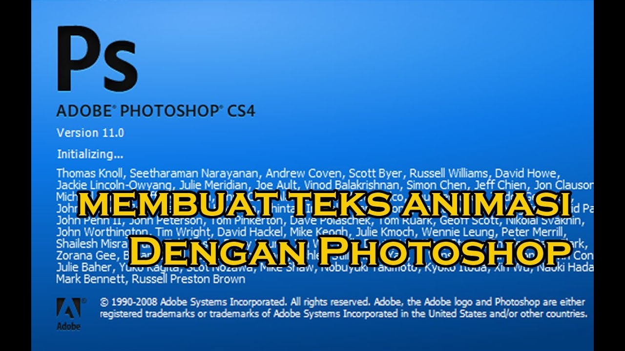 membuat teks animasi dengan photoshop - YouTube