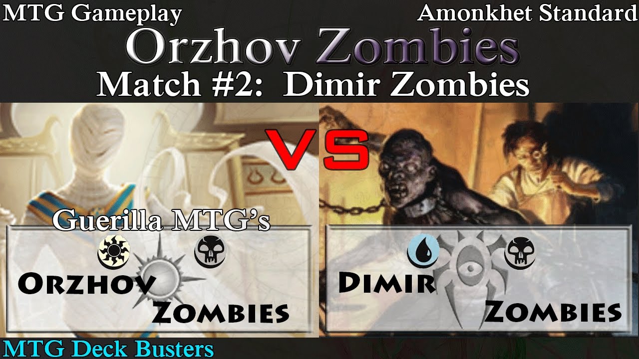 Orzhov Zombies vs Dimir Zombies Amonkhet Standard Gameplay - YouTube