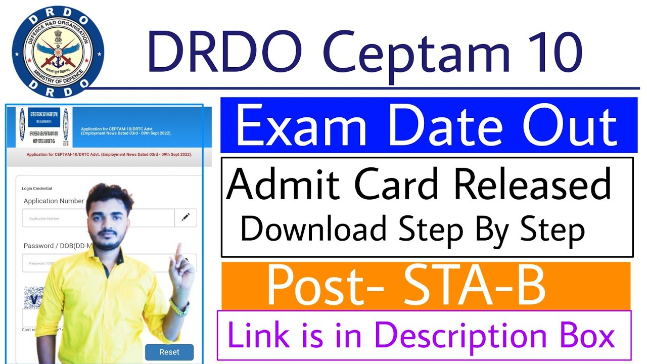 DRDO Ceptam 10 Admit card 2022 Out | DRDO Ceptam 10 STA B Exam Date ...