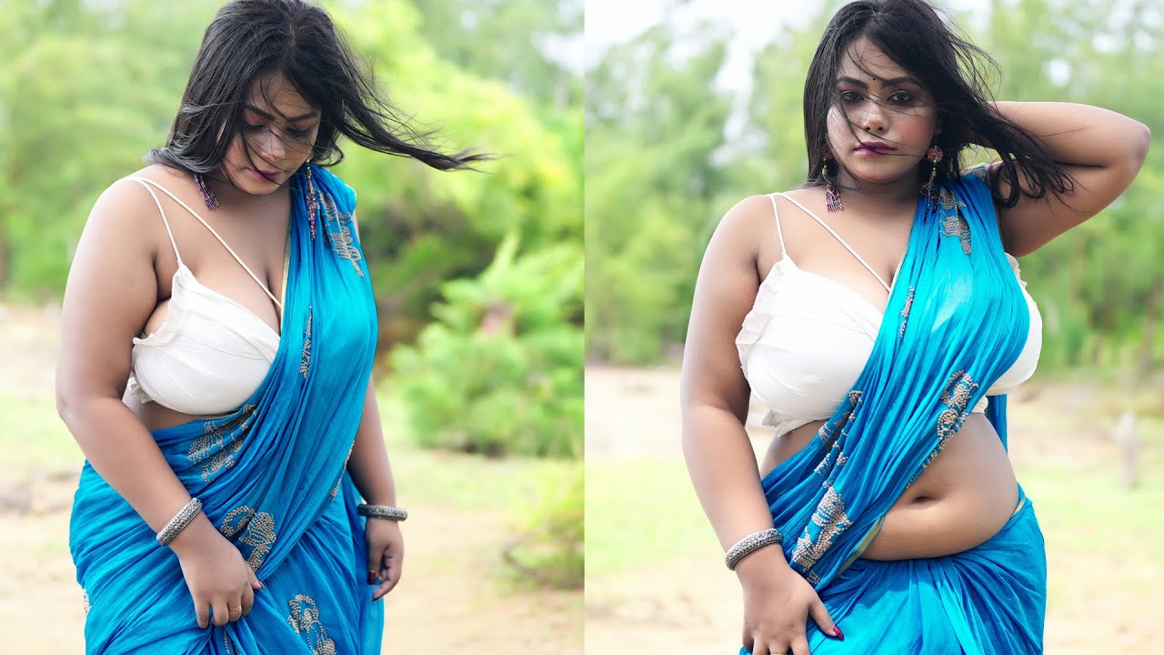 Bong Model Sreetama For Blue Color Saree Fashion I Bong Models I Sareelover I 2024 - YouTube