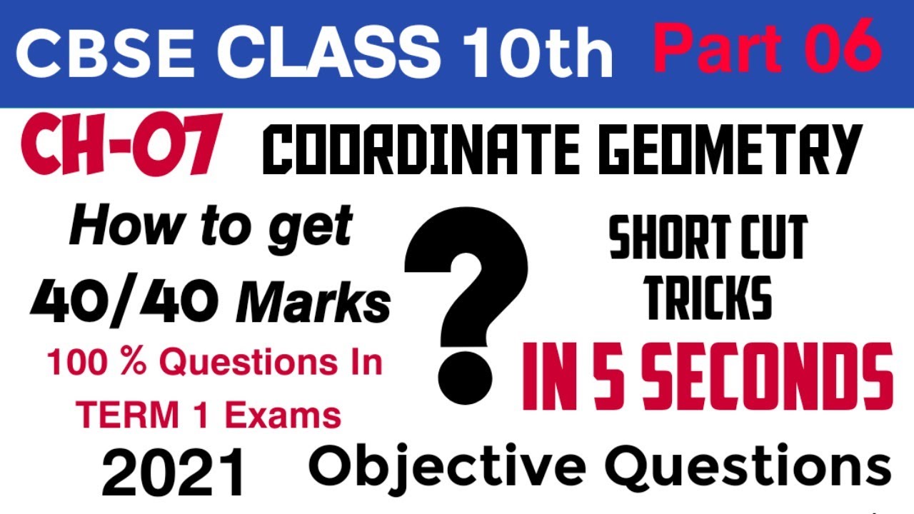 COORDINATE GEOMETRY The Most Important Questions For All Competitive ...