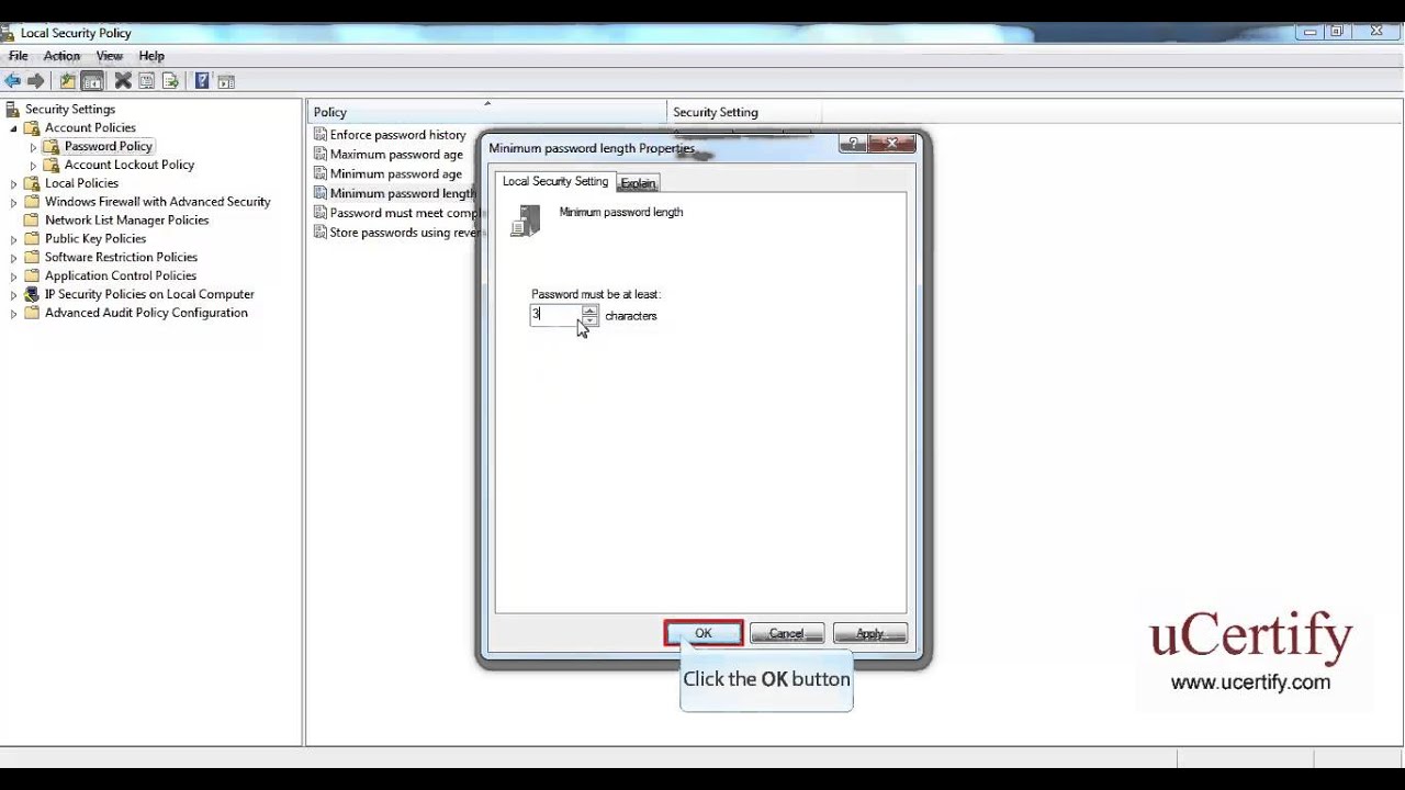 Configuring Local Security Policy - YouTube