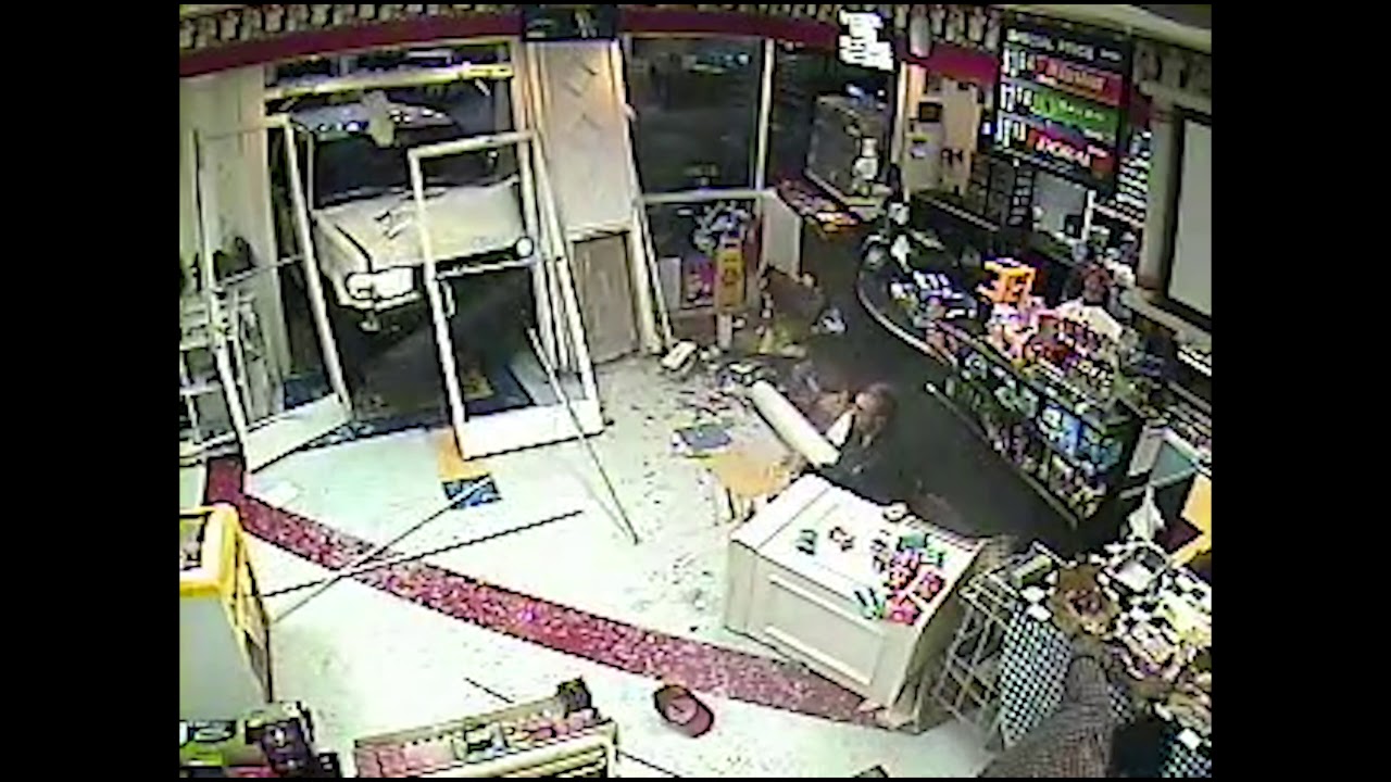 Scary Storefront Crash - YouTube