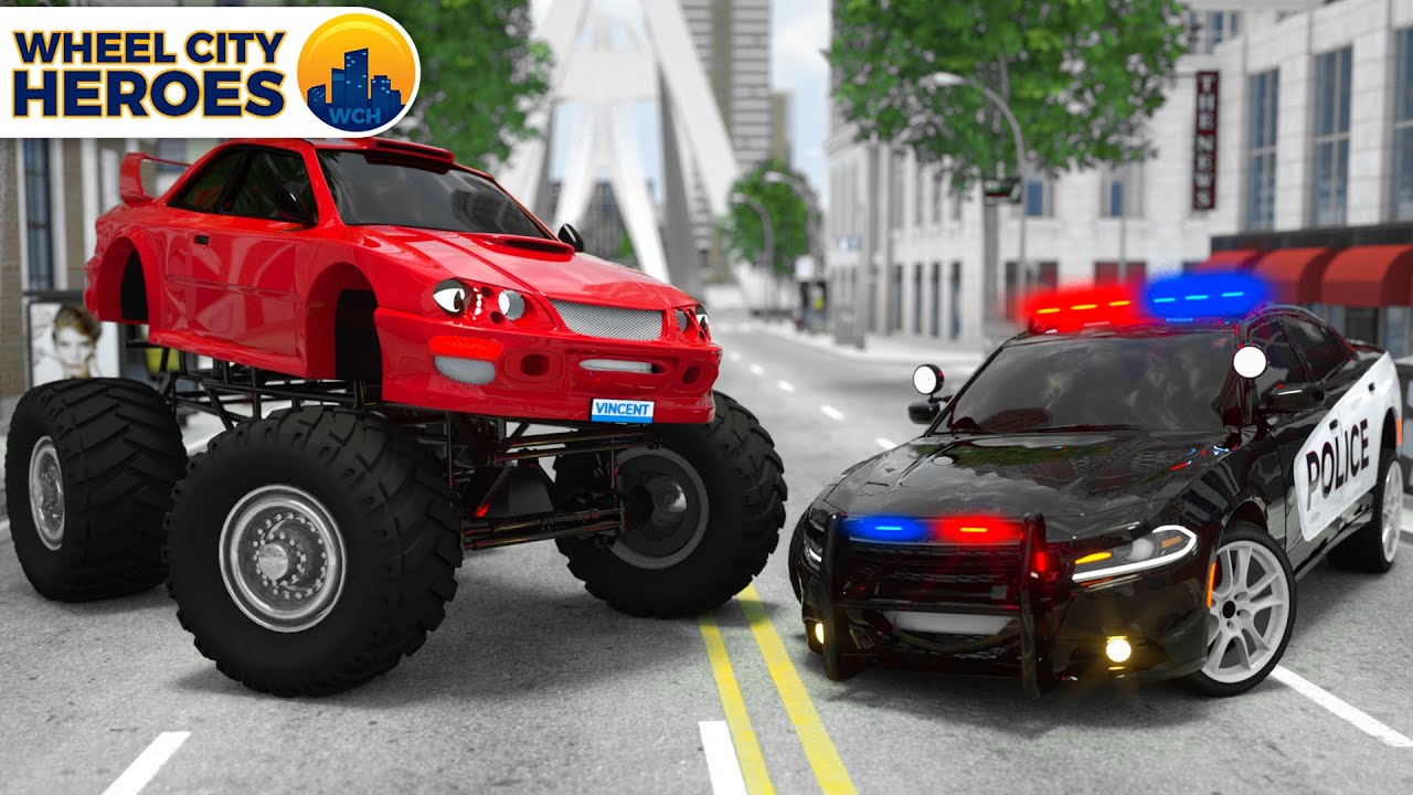 monster sports car destroys everything in its path | Wheel City Heroes ...