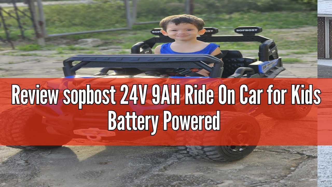 Review sopbost 24V 9AH Ride On Car for Kids Battery Powered Ride On ...