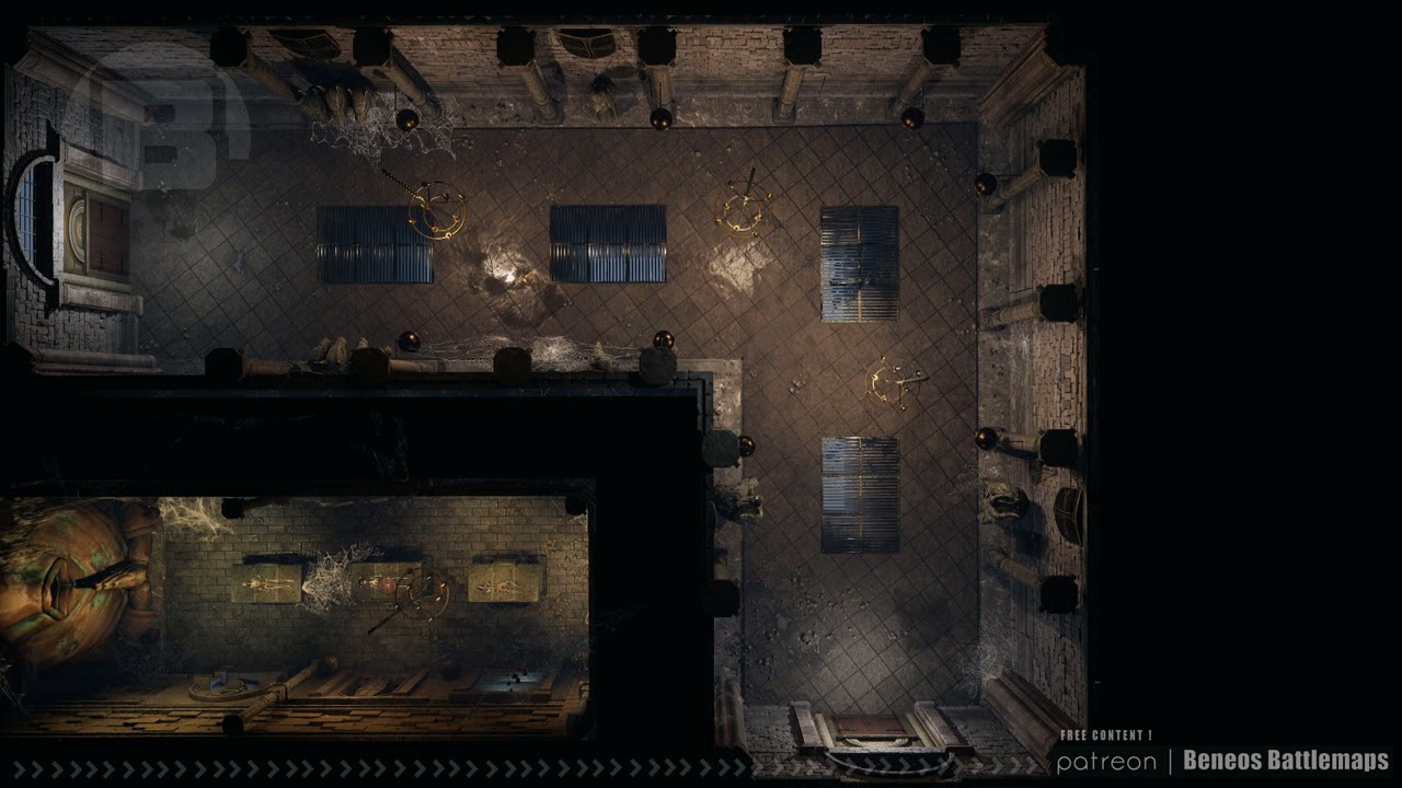 Modular Dungeon - Corridor | Battlemap Demo | Beneos Animated RPG Maps ...