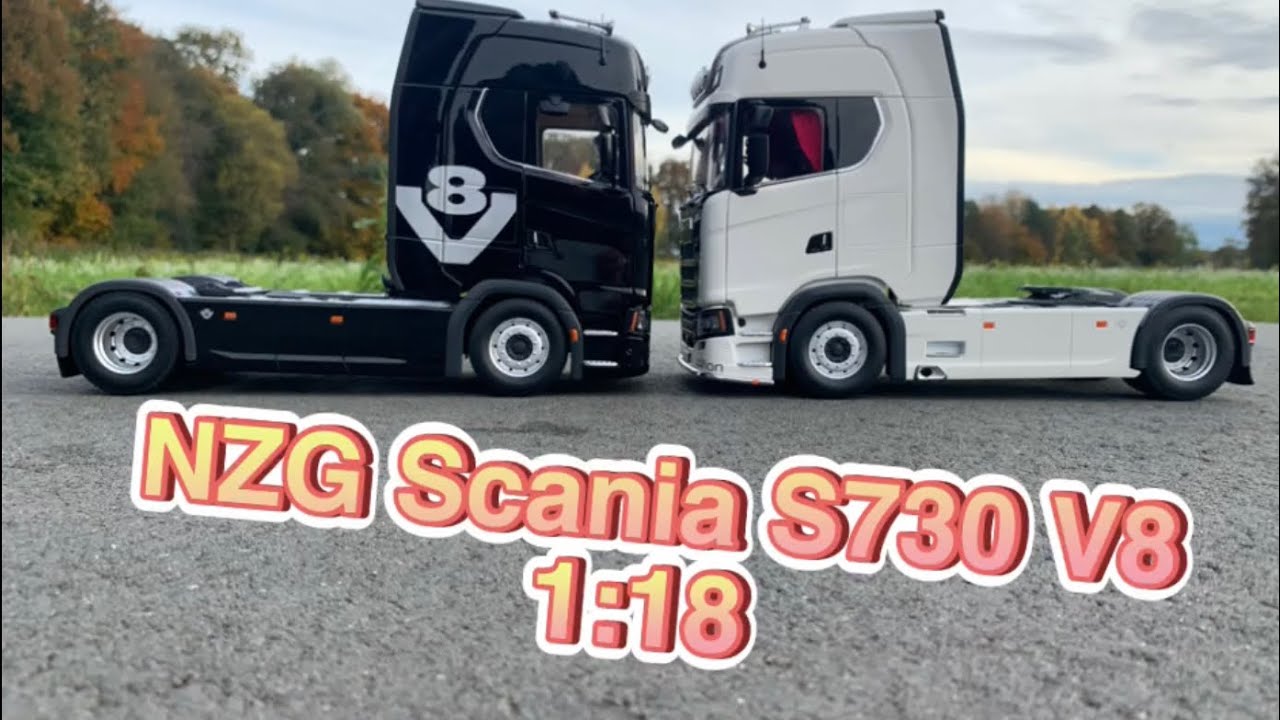 NZG Modelle Scale 1:18 Scania S730 V8 - YouTube