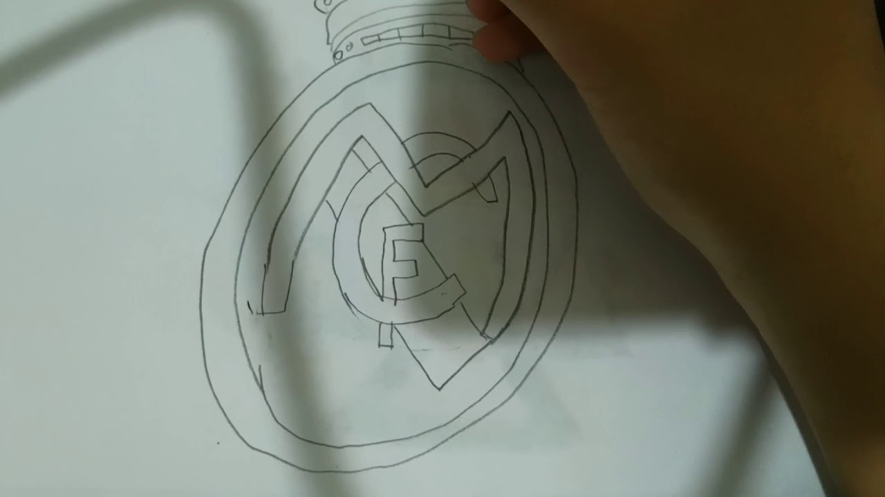 draw real Madrid CF logo (let's drawing and coloring) - YouTube