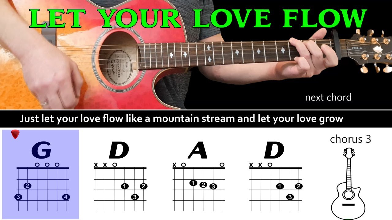 LET YOUR LOVE FLOW - The Bellamy Brothers - Guitar play along with ...