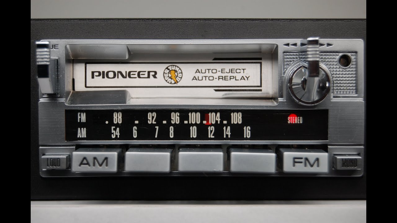 Vintage Pioneer KP-6500 FM cassette car stereo w/Bluetooth on AM band (Aux Music) rare old retro ...