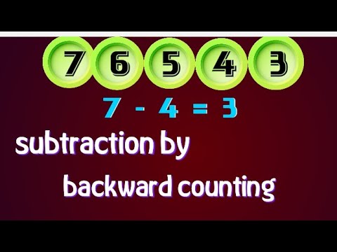Subtraction by backward counting (one digit number). Sangita miss ...