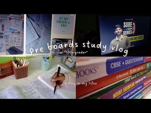 Study with me for pre boards | solving sample papers and watching lectures *10th grader* - YouTube