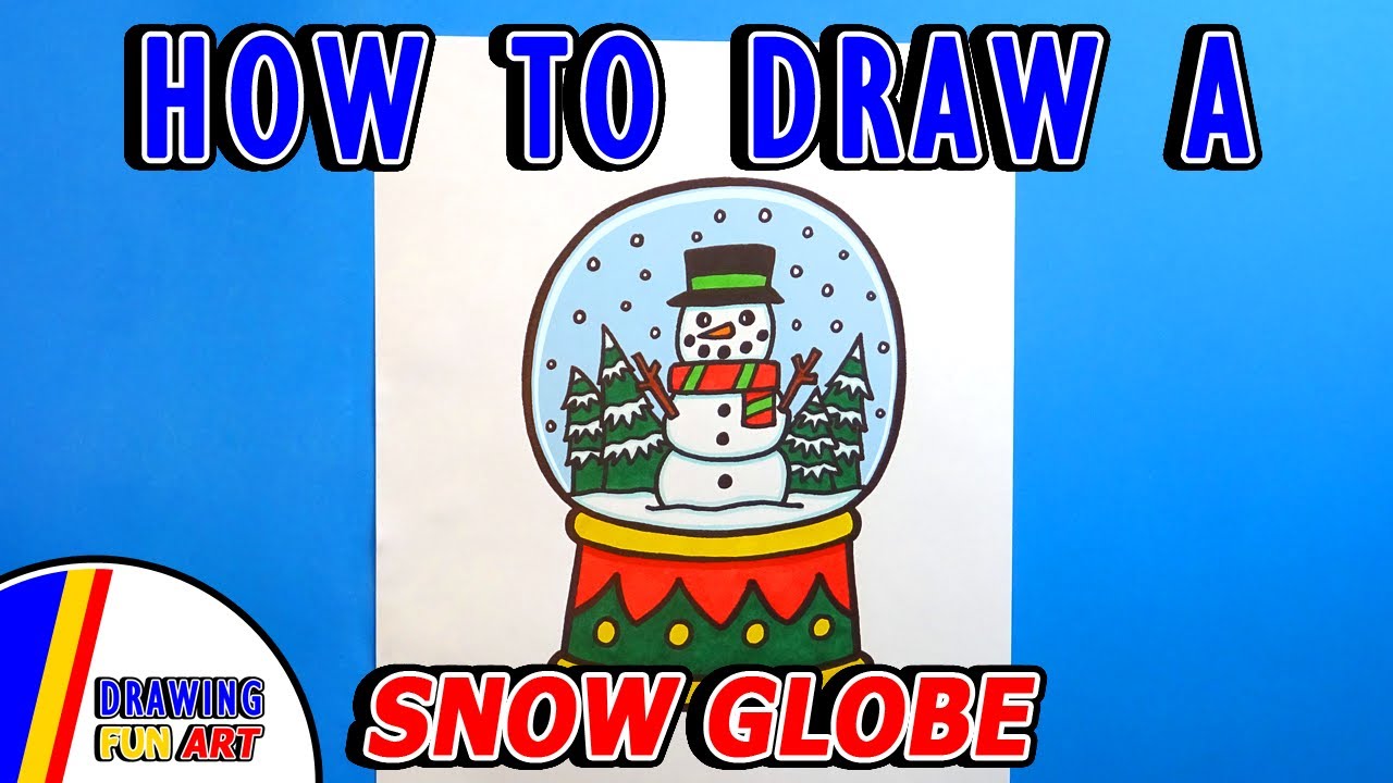 How To Draw A Snow Globe - YouTube