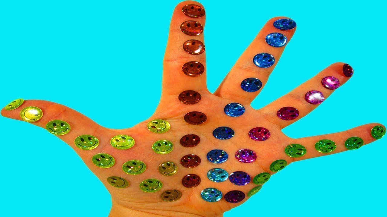 Learn colors with emoticons Song about fingers Family of fingers Red ...